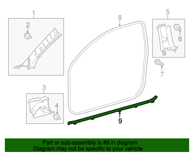 67913-21041-B0 - Plate Door Scuff I - 2011-2016 Scion tC | OEM Genuine ...