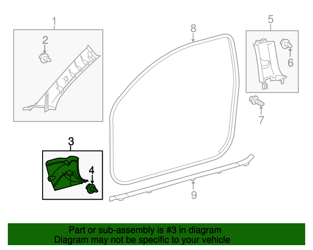 62111-21041-B0 - Board Cowl Side Tri - 2011-2016 Scion tC | OEM Genuine ...