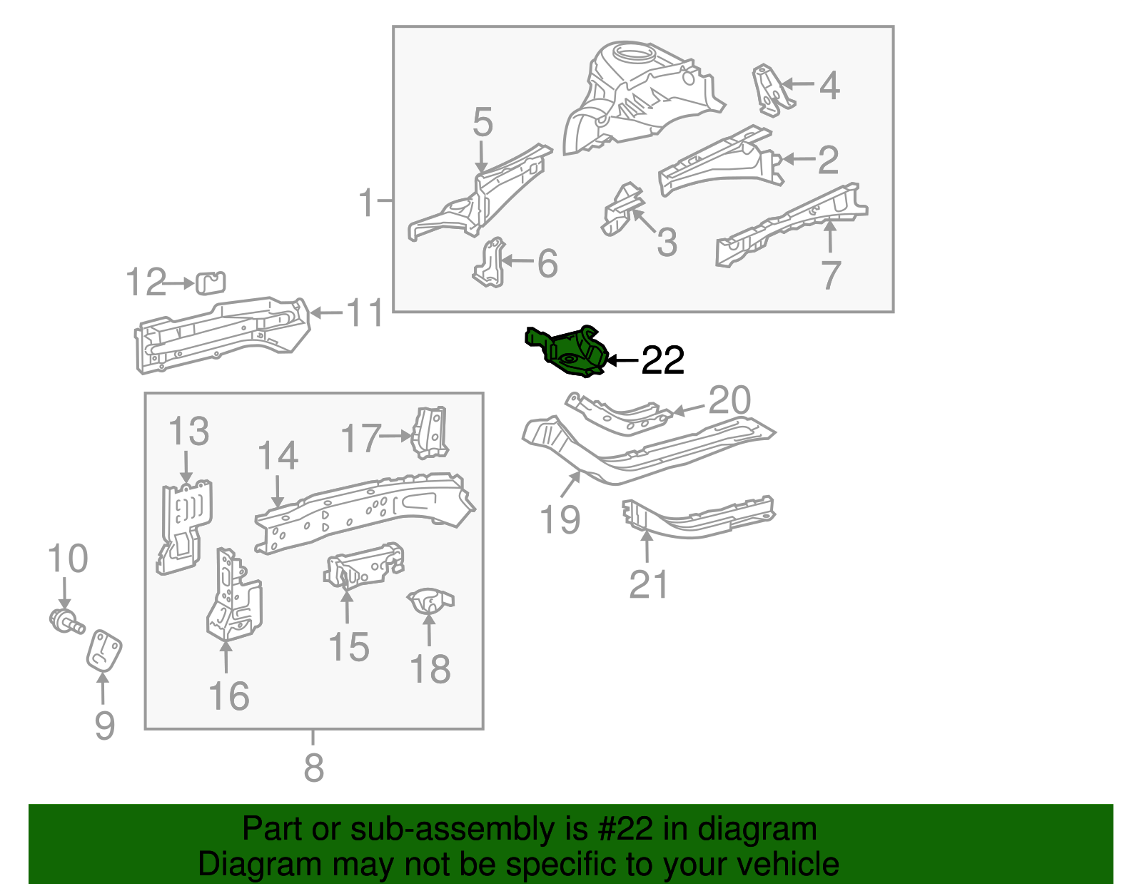 2008-2018 Toyota Torque Box 57197-12040 | OEM Parts Online