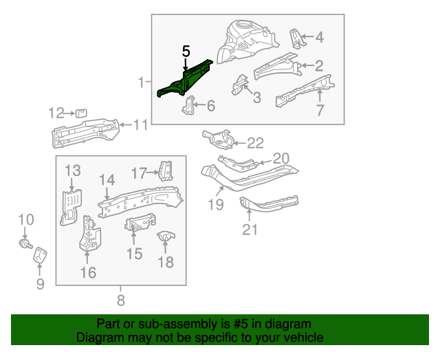 Toyota OEM Front Panel Part# 53710-47040 | OEM Vehicle Parts