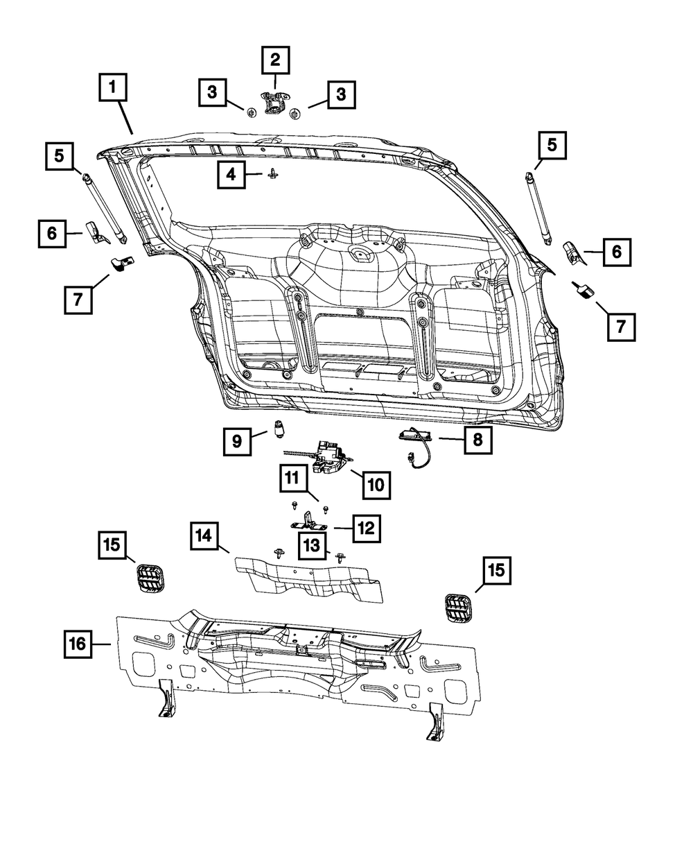 2014-2017 Fiat 500L Lift-Gate Latch 68201894AA | My Mopar Parts
