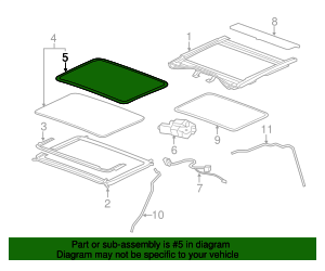 2007-2013 GM Sunroof Glass Seal 15842998 | OEM Parts Quick