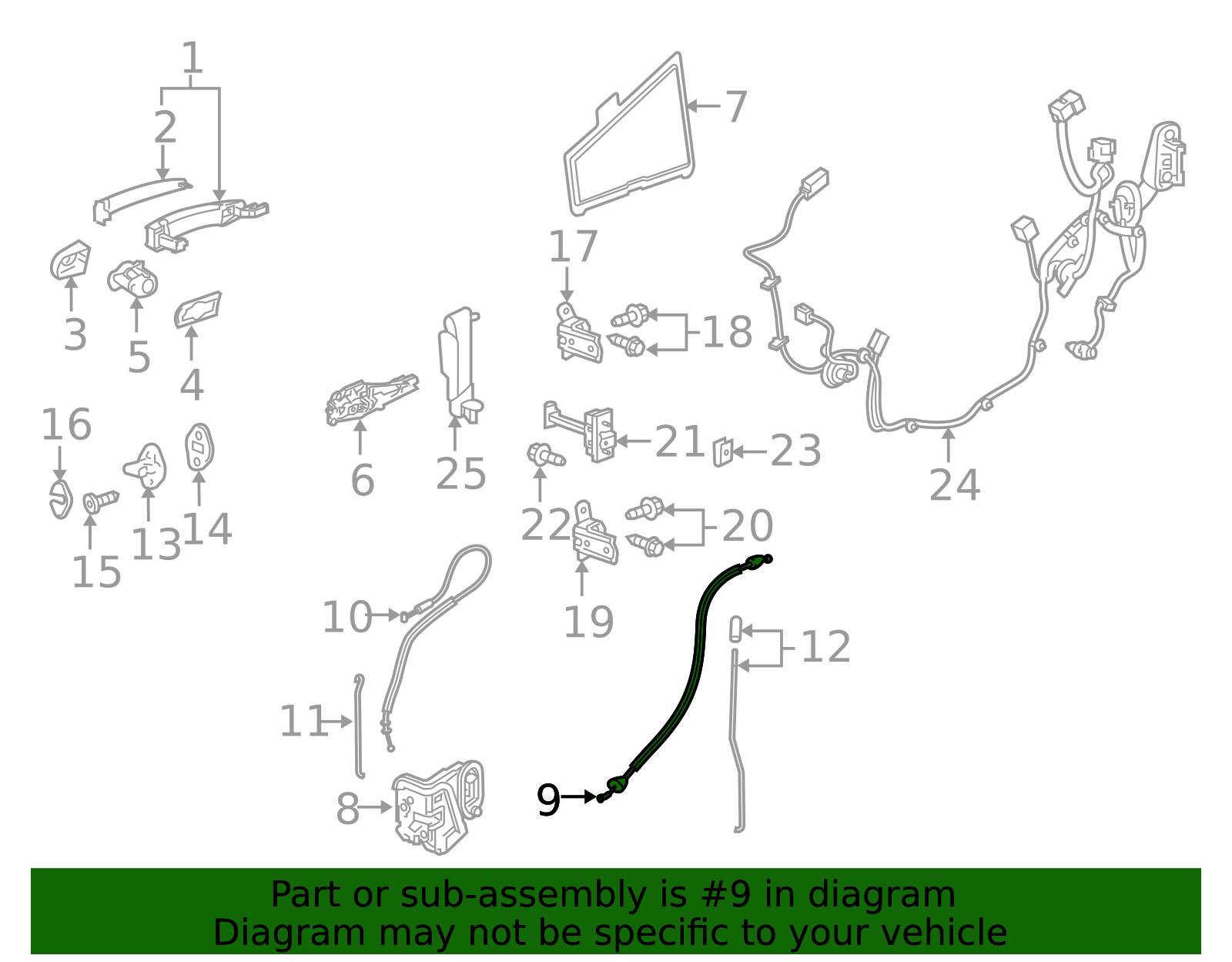 84276387 - F (S)Cable 2020-2025 Cadillac XT6 | Gateway Buick GMC Parts