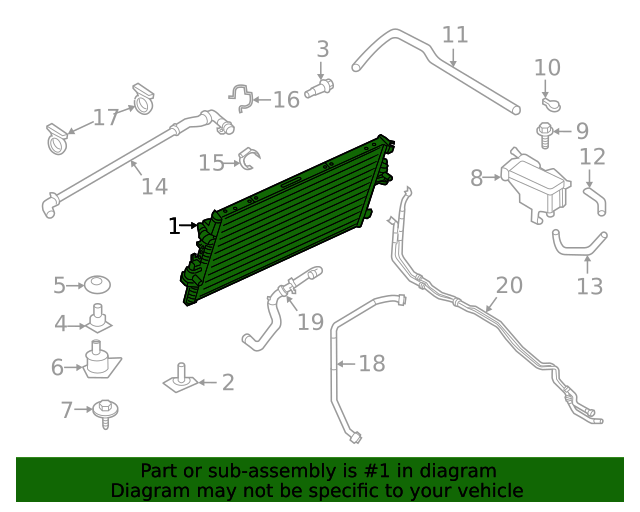 2020-2024 Ford Radiator LC3Z-8005-C | OEM Parts Online