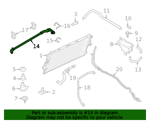 HC3Z-8597-C - Upper Hose 2017-2023 Ford | Ford Parts Direct