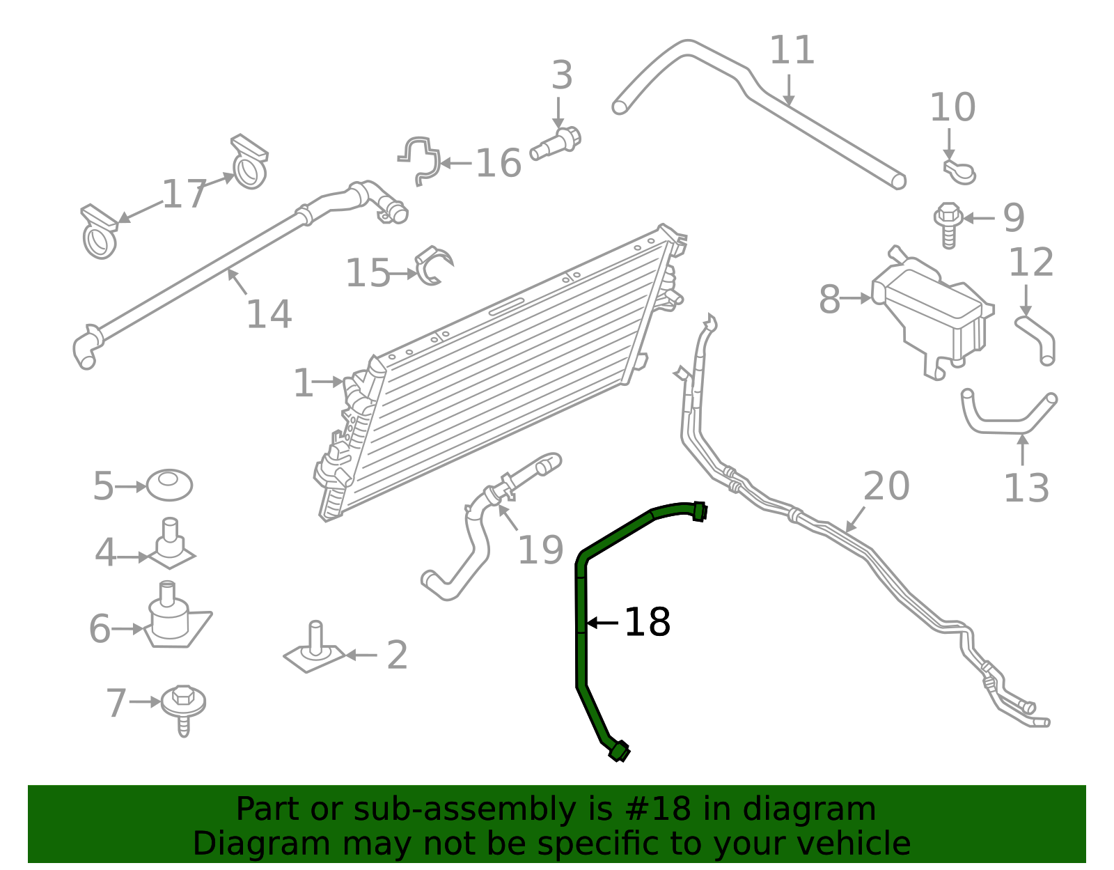 Genuine OEM Ford Part - Hose Overflow HC3Z-8075-K | Genuine OEM Ford ...