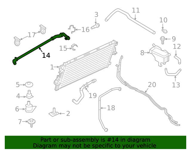 2017-2023 Ford Upper Hose HC3Z-8597-C | OEM Parts Online