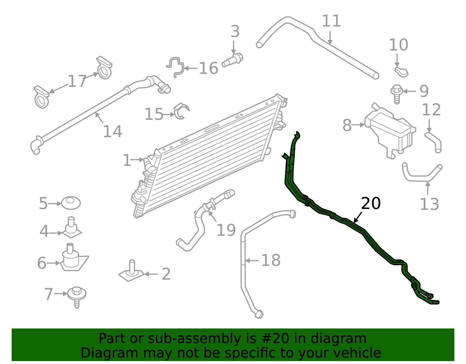 2018-2024 Ford Radiator Coolant Hose LC3Z-8286-J | OEM Parts Online