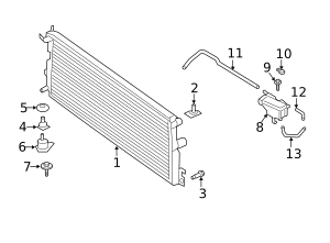 2017-2019 Ford Reservoir Tank HC3Z-8A080-D | QuirkParts