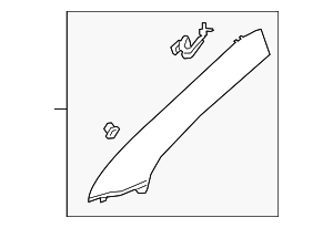 2019-2025 Chevrolet Blazer Black Body Driver Side Upper Front Applique ...