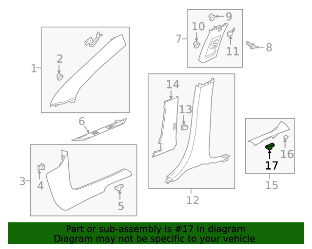 2019-2023 GM Rear Sill Plate Retainer 11602642 | GMPartsDirect.com