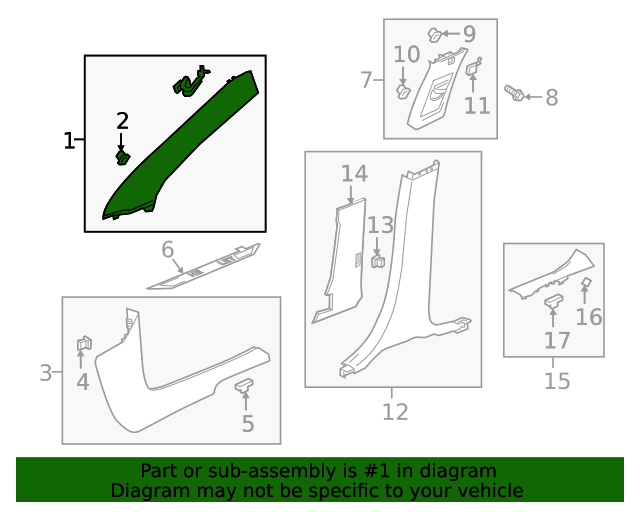 2019-2023 Chevrolet Blazer Windshield Pillar Trim 84653936 | OEM GM Parts