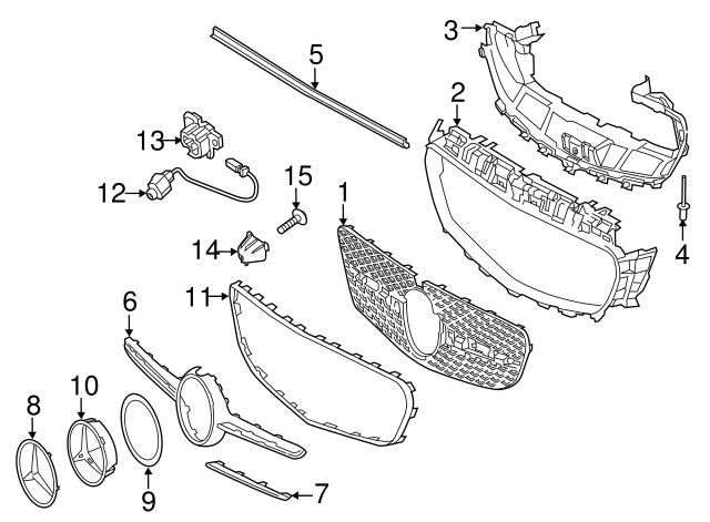 2018-2020 Mercedes-Benz Grille Assembly 238-888-03-00 | Benz Parts Express