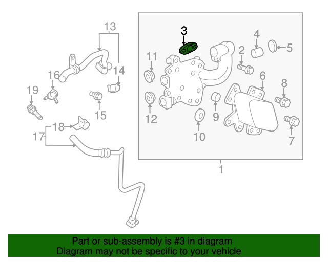 Engine Oil Cooler Gasket - GM (15203889) | GMPartsNow