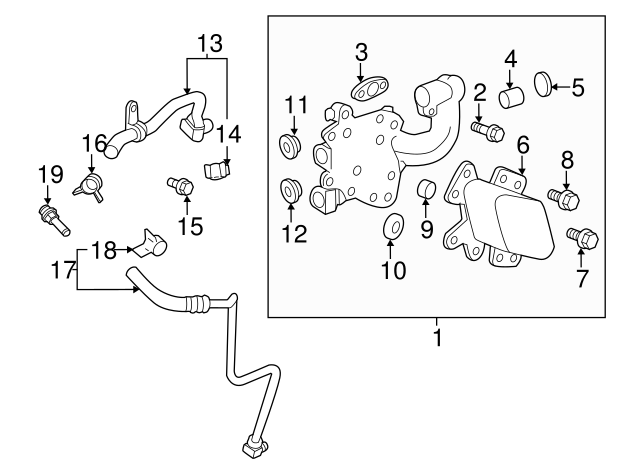 2009-2015 Cadillac CTS Engine Oil Cooler Hose 25812224 | TascaParts.com