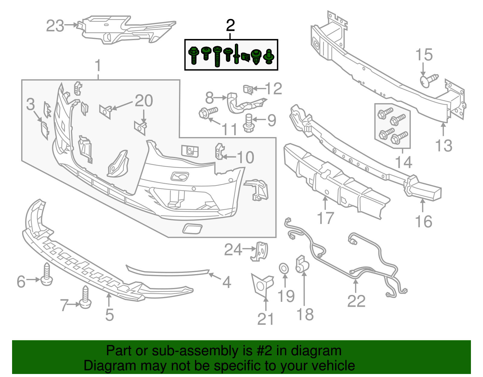 2015-2020 Audi Bumper Cover Mount Kit 8V0-098-623-A | Audi OEM Parts Guy
