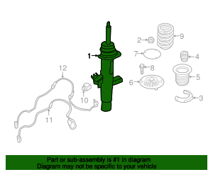 31316874367 - 2012-2018 BMW Suspension Strut (31-31-6-874-367) | BMW of ...