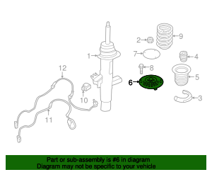 Genuine BMW 31-30-5-A3C-0D9 | Strut Mount | FREE Shipping on Most ...