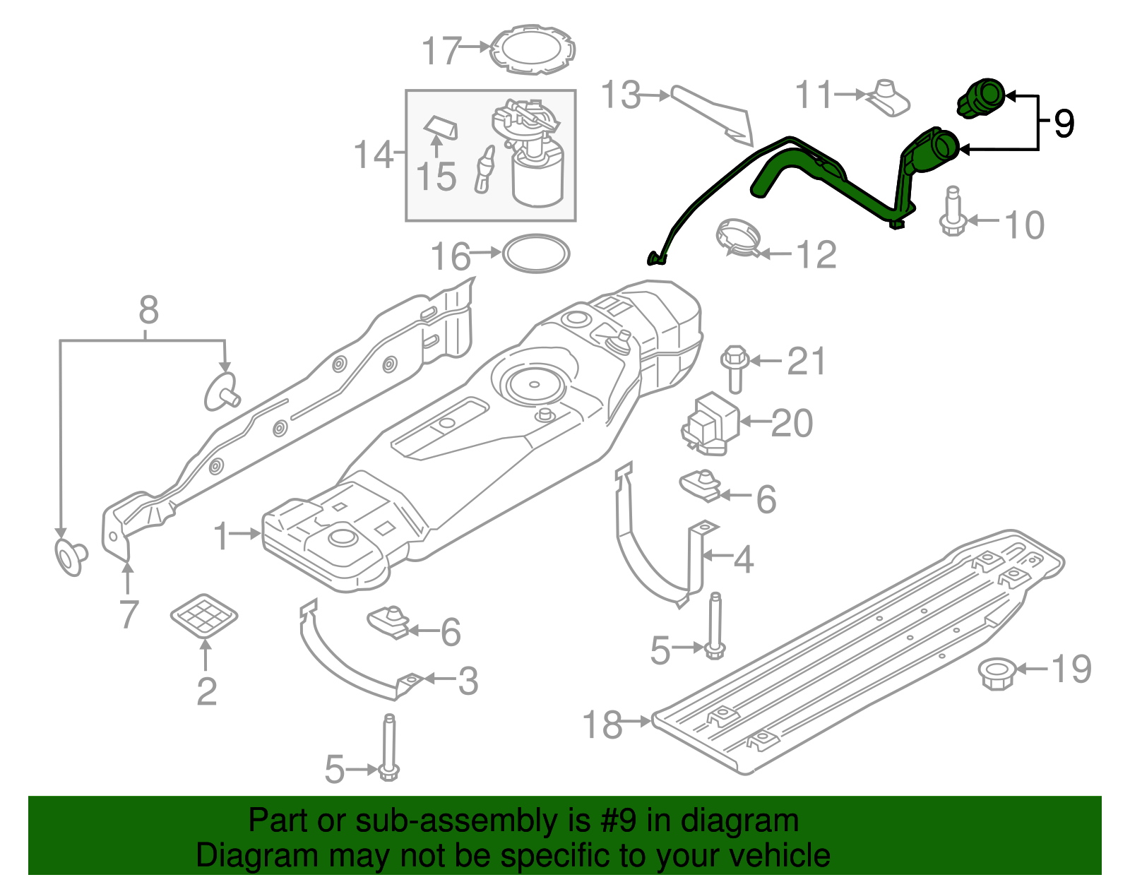 JL3Z-9034-F - Filler Pipe 2017-2020 Ford F-150 | Big 3 Auto Parts