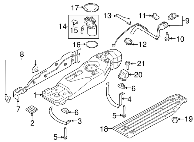 Ford HL3Z-9A299-A - Fuel Sender Unit - 2017-2020 Ford F-150 | OEM Ford ...