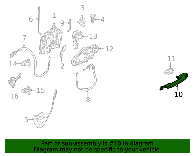 51219491458 - 2018-2024 BMW Handle, Outside (51-21-9-491-458) | BMW of ...