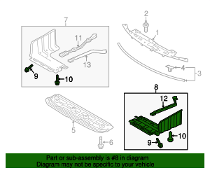 2013-2015 Kia Optima Radiator Support Splash Shield 29130-3Q010 ...