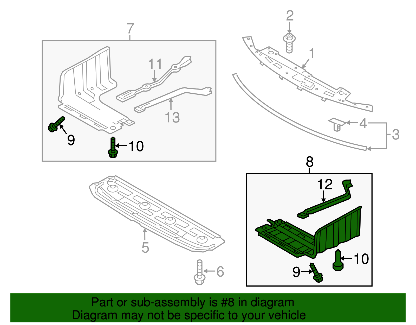 2013-2015 Kia Optima Radiator Support Splash Shield 29130-3Q010 ...