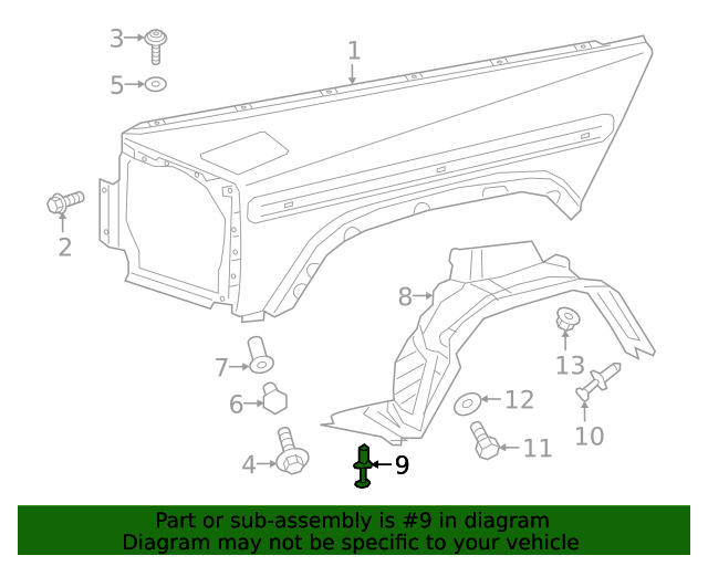2014-2023 Mercedes-Benz Inner Duct Rivet 000-991-94-40 | MB Parts Center