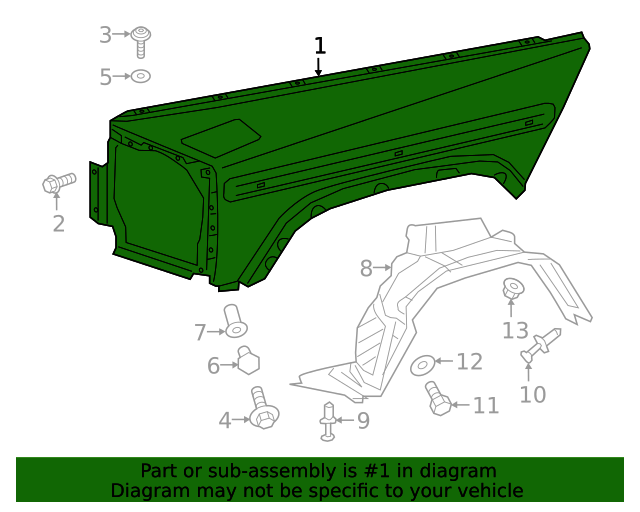 2019-2023 Mercedes-Benz Fender 463-880-88-02 | MB OEM Parts