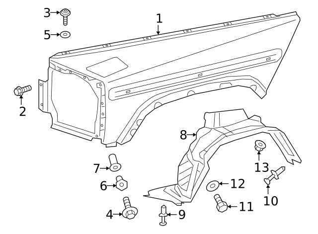 2019-2023 Mercedes-Benz Fender 463-880-88-02 | MB OEM Parts
