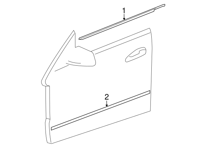 207-727-02-22 - Door Molding 2010-2017 Mercedes-Benz | AutoNationParts.com