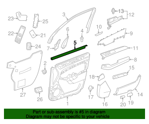 2012-2019 Mercedes-Benz Sealing Rail 292-725-03-00 | Mercedes-Benz Parts