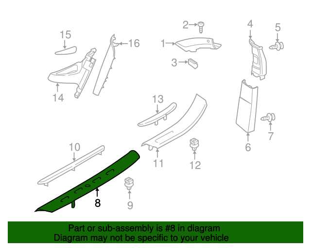 51477329463 - 2014-2019 BMW Front Sill Plate (51-47-7-329-463) | BMW of ...