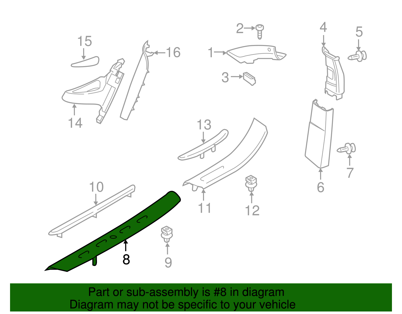 2014-2019 BMW | Front Sill Plate | 51477329464 | BMW OEM Parts Store