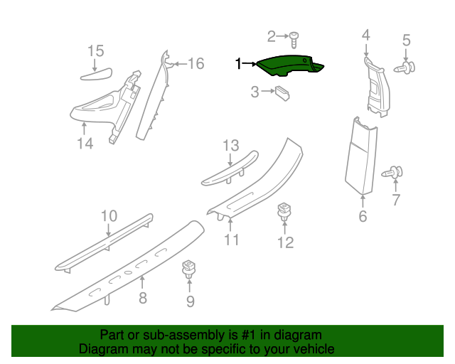 Genuine BMW 51-43-7-369-006 | Windshield Pillar Trim | FREE Shipping on ...