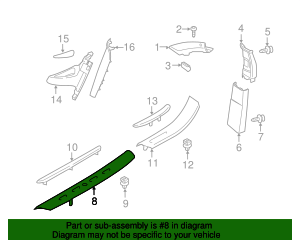 51477329463 - 2014-2019 BMW Front Sill Plate (51-47-7-329-463) | BMW of ...