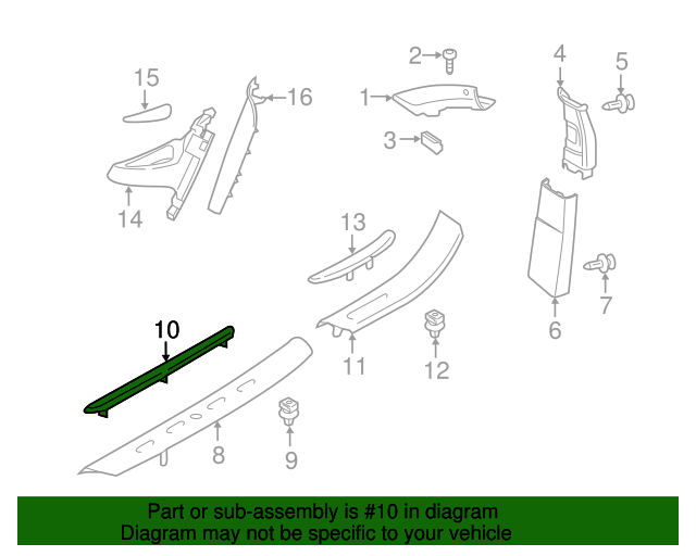 Genuine BMW 51-47-8-059-065 | Front Sill Plate Insert | FREE Shipping ...