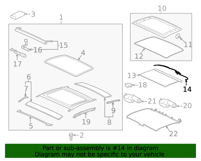 2020-2021 Porsche 911 Sunroof Cable 9P1-898-014 | Sunset Porsche Parts