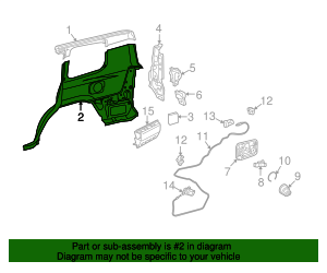60162-60B70 - Quarter Panel 2016-2021 Lexus LX570 | Longo Lexus Parts