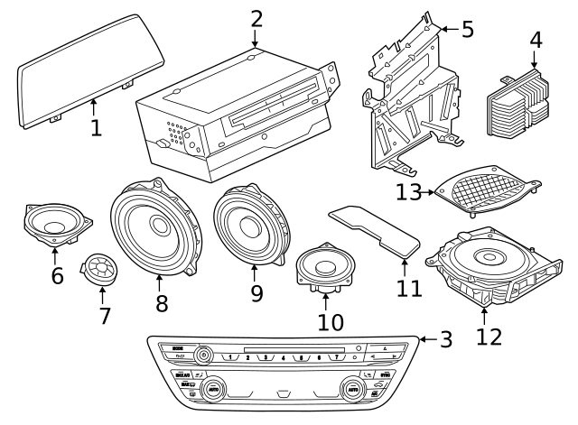 65-13-6-833-569 - Tweeter High End Sound Sys. 2019-2024 BMW ...