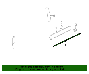 2011-2015 Chevrolet Volt Chrome Strip - Passenger Side (RH) 22953946 ...