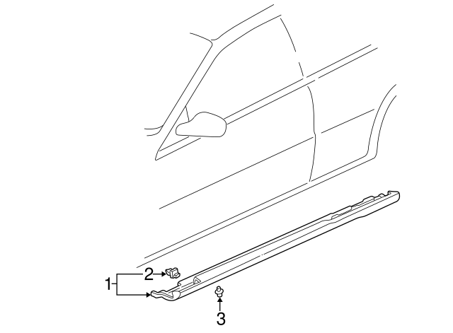 1991-2014 Acura Clip, Side Sill Garnish (Upper) 91513-SM4-000 | OEM ...