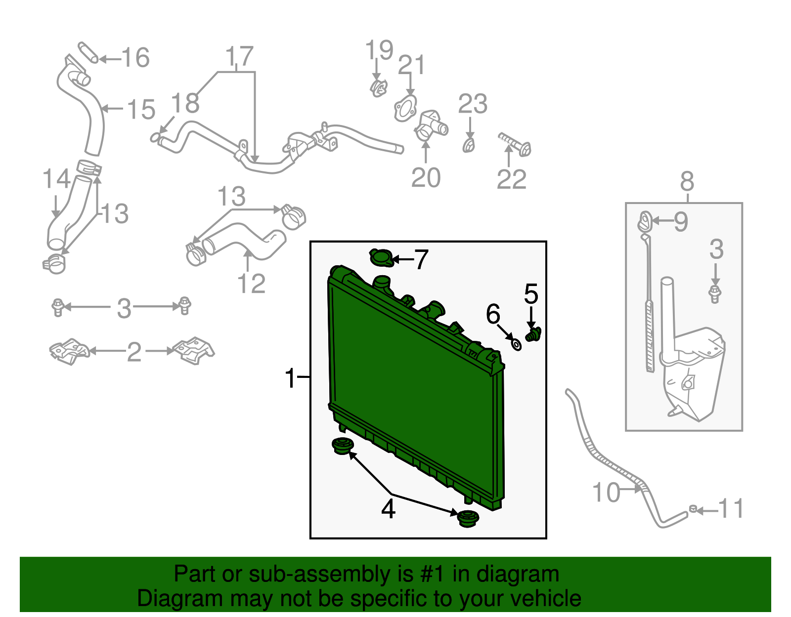 2001-2002 Kia Rio | Radiator Assembly | 0K31A-15200A | Kia Auto Parts