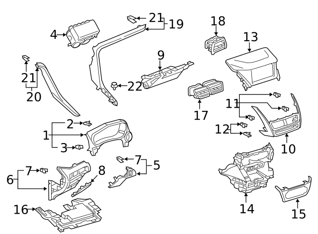 2018-2023 Mitsubishi Eclipse Cross Air Outlet 8030A347XA | Mitsubishi ...