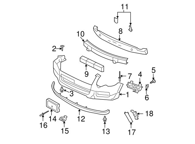 Genuine OEM Ford Part - Bumper Bracket 6L2Z-17E814-AA | Genuine OEM ...