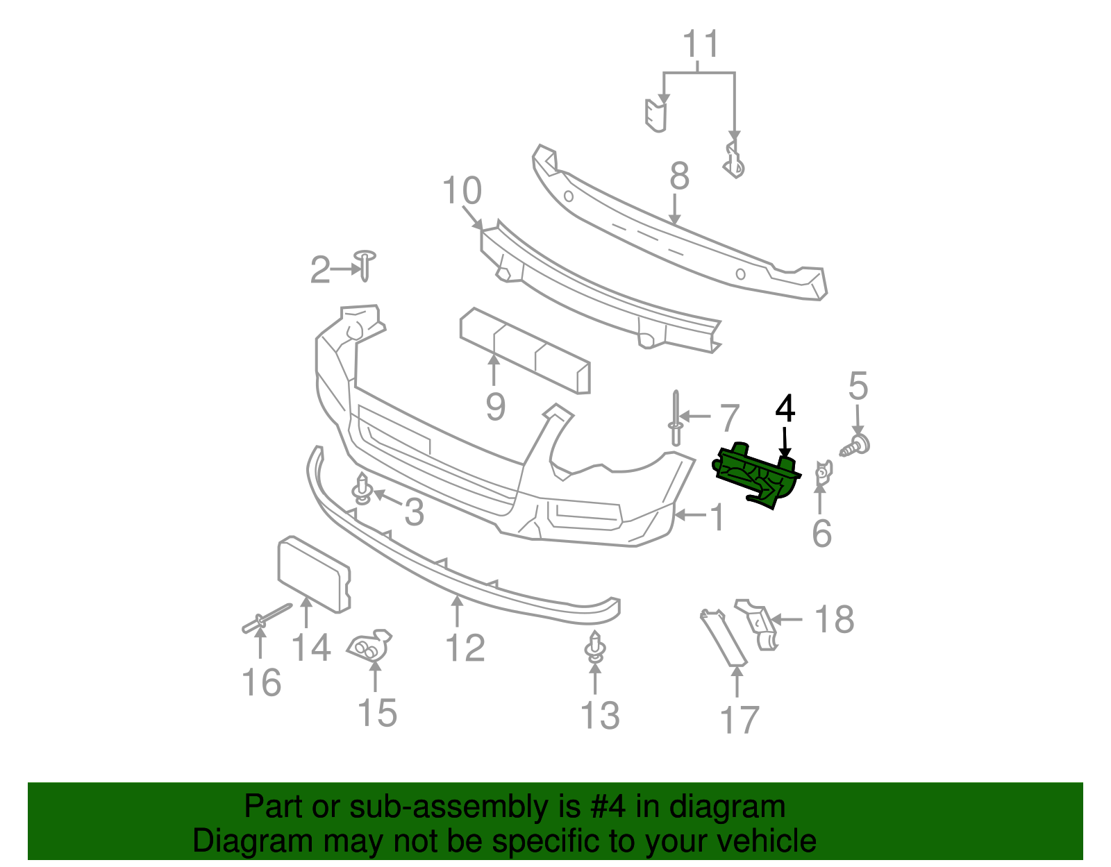 Genuine OEM Ford Part - Bumper Bracket 6L2Z-17E814-AA | Genuine OEM ...