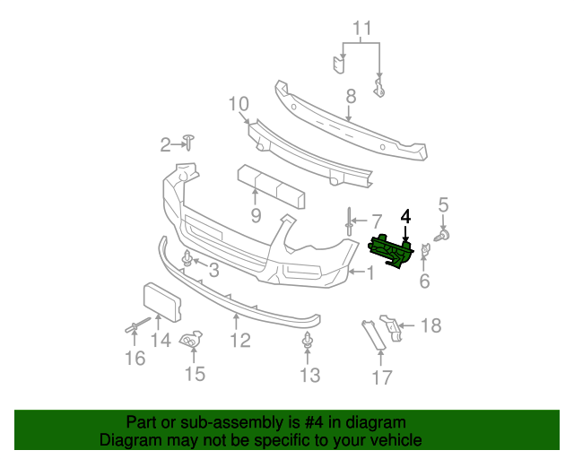Genuine OEM Ford Part - Bumper Bracket 6L2Z-17E814-AA | Genuine OEM ...