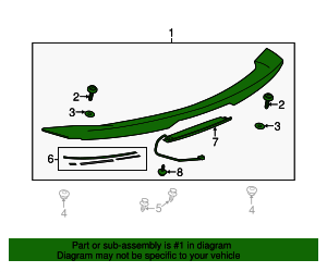 2012-2013 Chevrolet Camaro Primed Rear End Spoiler 22828467 | QuirkParts