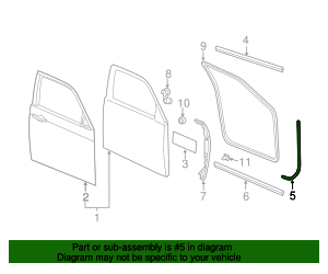 2011-2023 Dodge Charger Front Door Mounted Weather 68040045AJ ...