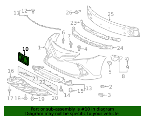 2018 Toyota Camry License Bracket 52114-33410 | Toyota Parts Center